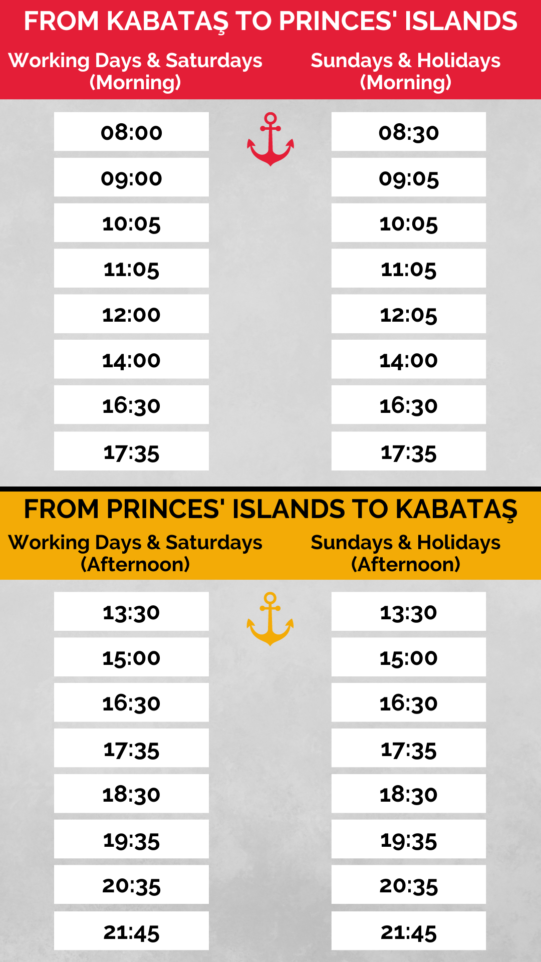 Istanbul Princes’ Islands – Ferry Timetables and Ticket Prices (UPDATED ...